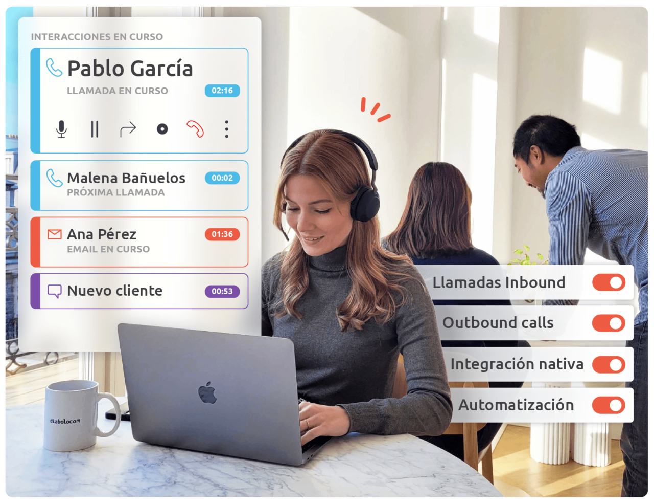 Solución de Call Center | Basada en la Nube | Diabolocom