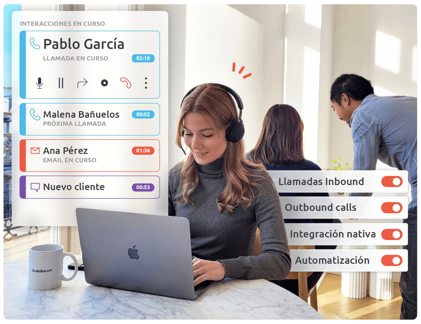 Solución de Call Center | Basada en la Nube | Diabolocom